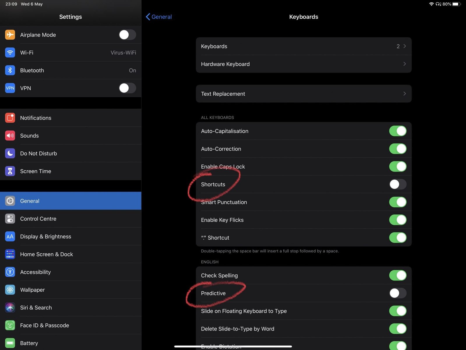 How to remove predictive text bar on iPad when using a Bluetooth ...